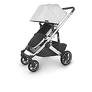 Cruz V2 Stroller - Bryce (White Marl/Silver/Chestnut Leather)