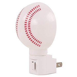 2 Pack Warm White - Upgraded Version LED Plug-in Night Light for Kids - Baseball Shaped Lamp Take Good Care Children Sleep