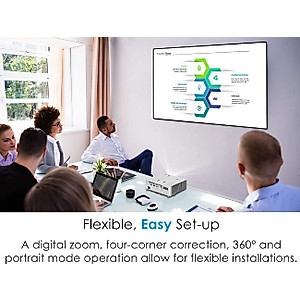 Optoma ZH406STx Short Throw Full HD Professional Laser Projector | DuraCore Laser Technology | High Bright 4,200 Lumens | 4K HDR Input | Four Corner Image Adjustment | Network Compatible