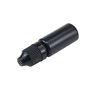 MY MIRONEY 10ML Empty Drop Bottle with Plastic White Tip Black Plastic Squeezable Bottle Glue Applicator Bottles with Childproof Tampering Black Cap for Glue Liquid Oil,Pack of 10