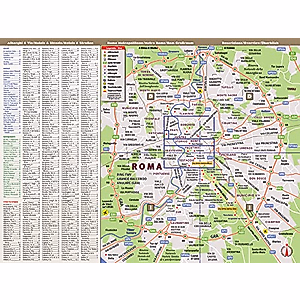 StreetSmart® Rome Map by VanDam –– Laminated, pocket sized City Center folding street and subway map to Rome, Italy with all attractions, museums, ... ... (English, Italian and German Edition)