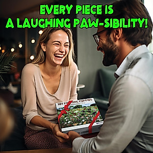 Funwares Original 101 Pooping Puppies Puzzle - Hilarious Jigsaw Puzzle - Perfect White Elephant Gag Gift - Funny Dog Pooping Puzzle for Adults and Kids! 1000 Piece Puzzle!