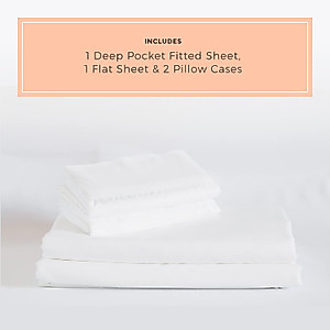 PeachSkinSheets Classic White Sheet Set - 1500tc Level of Softness - Extra Soft Cooling Sheets for Hot Sleepers and Night Sweats - Regular King Size