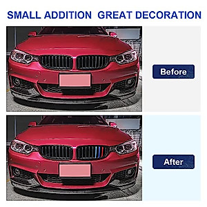 MACARLON Stripe Grille Insert Trims Compatible with 2014-2019 BMW F32 F33 F36 4 Series 420i 428i 435i 430i 440i Center Kidney Grill Stripes