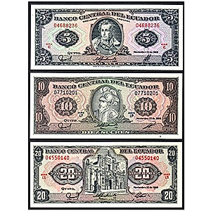 EC 1988 ECUADOR FLAWLESS 1988-99 COMPLETE DENOMINATION SET! 11 DIFF SCARCE BANKNOTES!! Gem Crisp Uncirculated