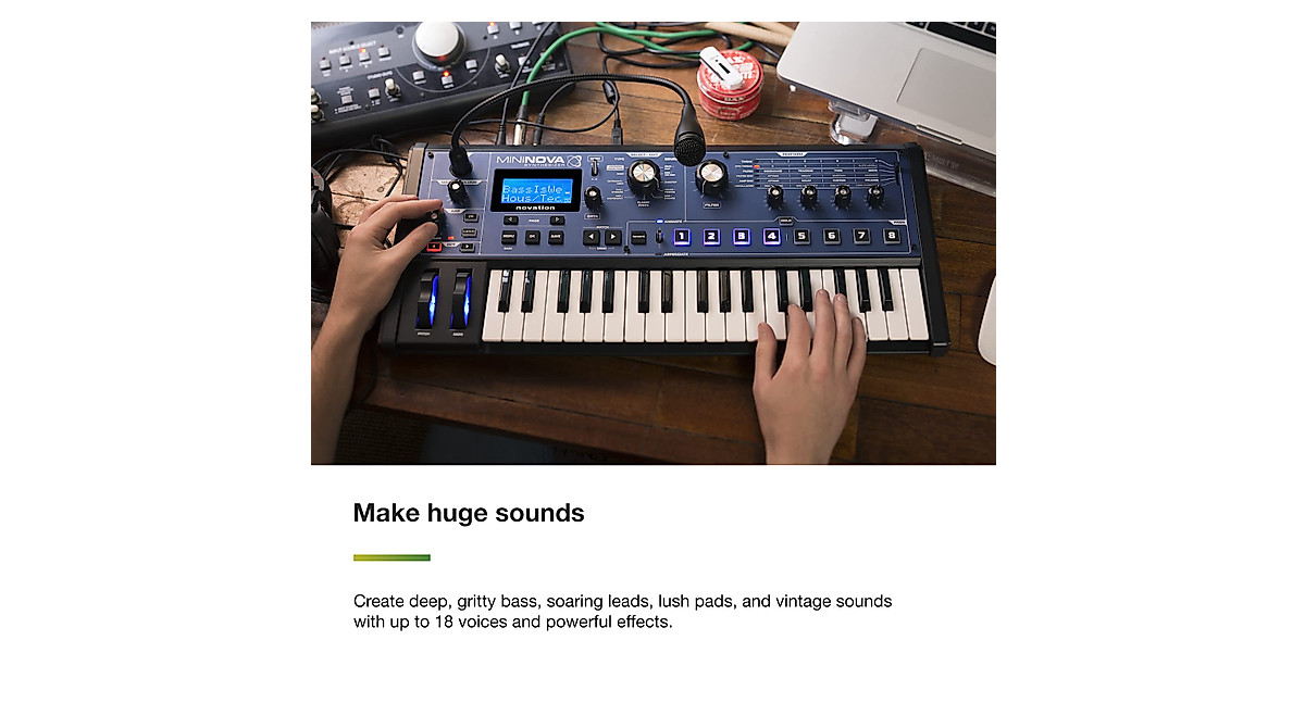 Novation MiniNova Compact Synth with 256 Sounds & Vocoder