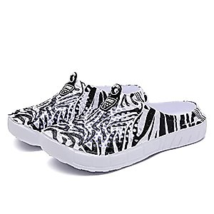 CERYTHRINA Garden Shoes Clogs for Women Summer Sandals Womens Quick Drying Slippers Walking Lightweight Rain Beach Summer Pool Beach Water Shoes Girl Breathable Footwear Nurses Shoes Zebra 39