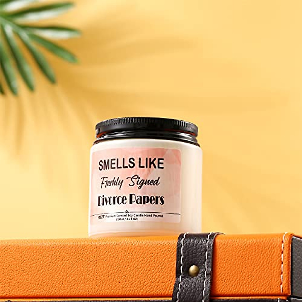 REZT Funny Breakup Gifts for Women, Freshly Signed Divorce Papers Saying Scented Candle | Divorce Break Up Gifts for Bestie, Best Friends, Sister, BFF, Her (Lavender, 3.5oz)