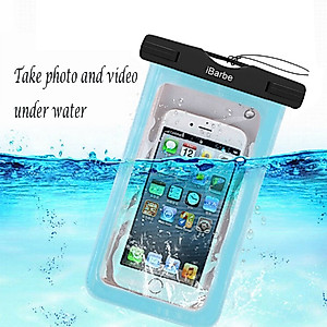 iBarbe Waterproof Case,2 Pack Universal Cell Phone Dry Bag Pouch Underwater Cover for iPhone X 8 Plus 7 7 Plus 6S 6 6S Plus SE Samsung Galaxy Note s9 s s8 LUS S7 S6 Edge etc.to 5.7 inch,Teal