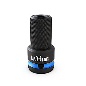 LABEAR TOOL Impact Wrench Adapter, 1/2" Drive Female to 1/4" Hex Converter, Quick Release, Quick Change Chuck, Square to Hex Bit Adapter, Impact Drill Adapter, Cr-Mo Steel Ratchet Wrenches Drivers