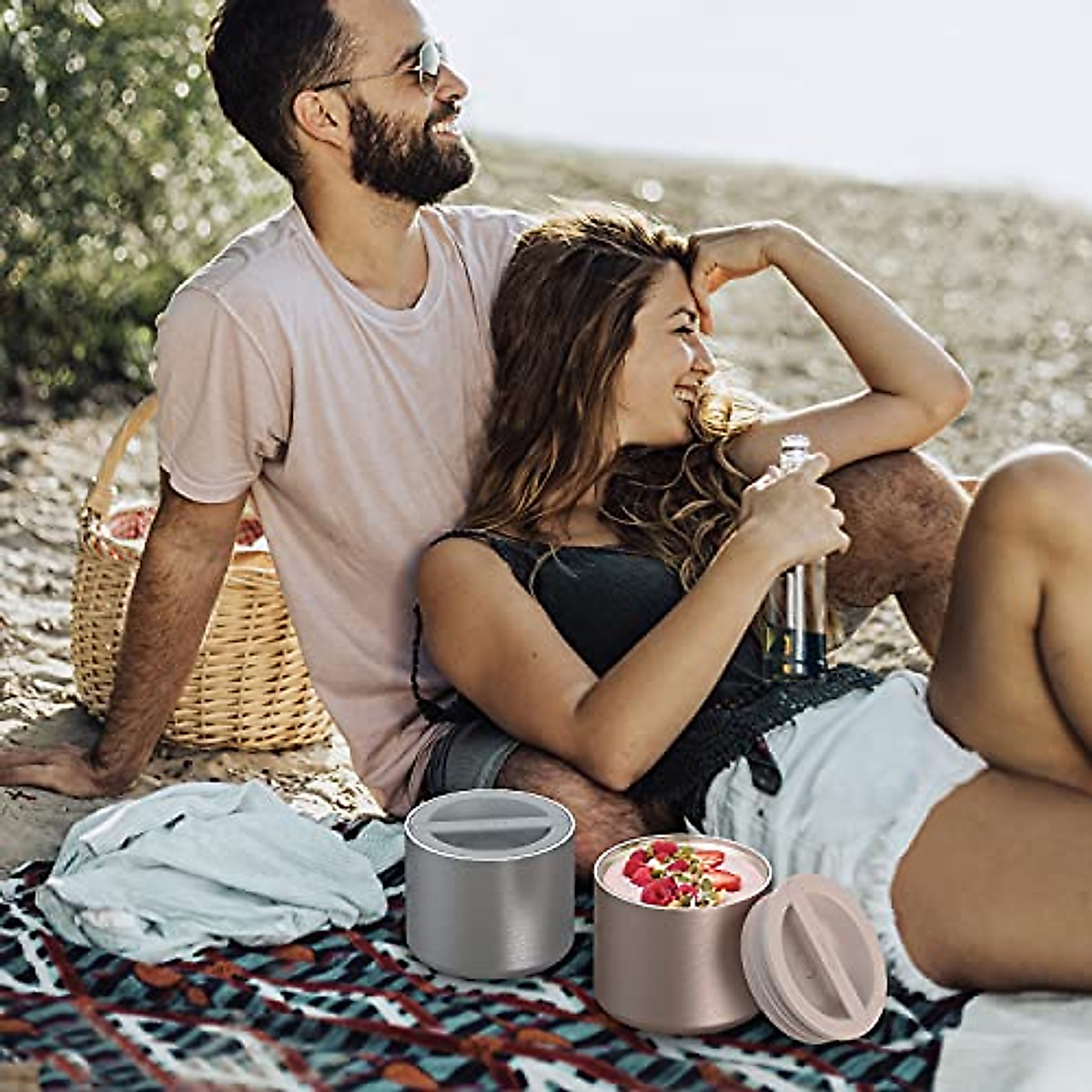 Bentgo® Stainless Insulated Food Container - Triple Layer Insulation, Leak-Proof Lid, Wide Mouth Design - Sustainable 2.4 Cup Capacity, Food-Grade Materials, Ideal for Cool or Warm Food (Stainless Steel Silver)