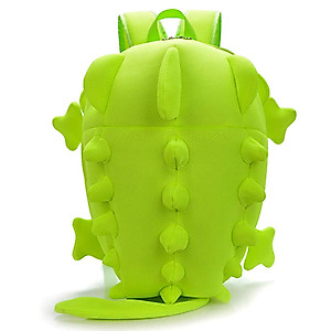 LOCOMO 3D Dragon Backpack Dinosaur Casual Daypack with Spikes Adult Cute Lizard 2 Size Available BPK005GRNL