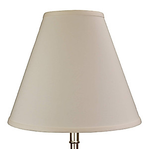FenchelShades.com 6" Top Diameter x 14" Bottom Diameter x 12" Slant Height Fabric Barrel Lampshade Spider Attachment (Linen Ivory)