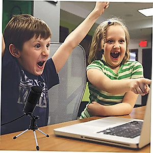 NUSITOU 1 Set Microphone Mic Kit USB Metal Mic Kit USB Desk Mic for Streaming Mic Streaming Kit Mic for Laptop Mic for Phone USB Mic Phone Mic Equipment Zinc Alloy Notebook