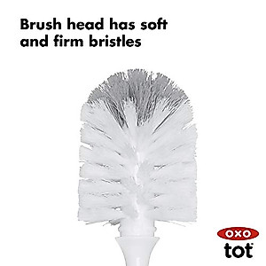 OXO Tot Bottle Brush with Nipple Cleaner and Stand - Gray