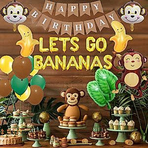 Let's Go Bananas Birthday, Monkey Birthday Decorations, Monkey Theme Birthday Decorations, Monkey Jungle Birthday Decorations,Monkey And Banana Birthday Decorations,Jungle Safari Animal Tropical Decor