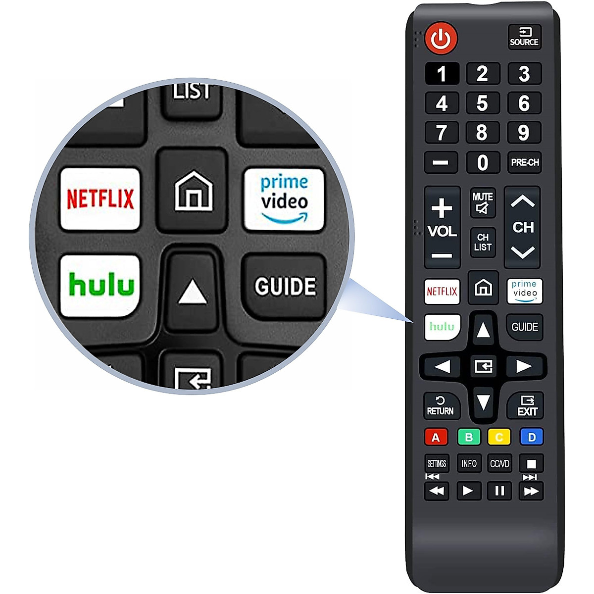 Universal Remote Control for All Samsung-TV-Remote, Compatible with All Samsung LCD LED HDTV 3D Smart TVs