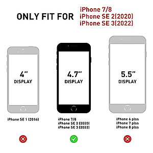 CAPERCASE Everyday Carry Series for iPhone se case, iPhone 8 case, iPhone 7 case, iPhone se 2022 case, iPhone se case 2020, Men Hard Shockproof Protective case, Black