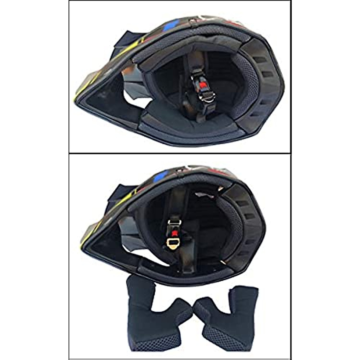 ONTNE Motorcycle Motocross ATV Helmet DOT Approved - Helmet Motorbike Moped Full Face Off Road Crash Cross Downhill DH Four Wheeler MX Quad Dirt Bike Helmet for Adult Men Women (XL,A)