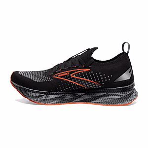 Brooks Men’s Levitate Stealthfit 6 Neutral Running Shoe - Black/Spicy Orange - 10.5 Medium