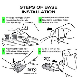 JIMISHA Car Phone Holder, Phone Car Mount with Stick On Base Cell Phone Car Mount Sticky Adhesive Mount Holder for 4 inches to 6.5 inches Smartphones