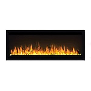 Napoleon Alluravision 42 - NEFL42CHS - Slimline, Wall Hanging Electric Fireplace, 42-in, Black, Crystal Ember Bed, 3 Flame Colours, Remote Included
