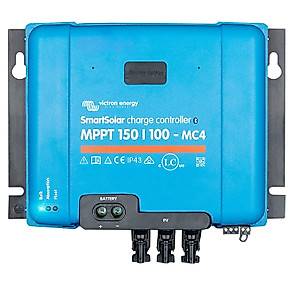 Victron Energy SmartSolar MPPT MC4 150V 100 amp 12/24/36/48-Volt Solar Charge Controller (Bluetooth)