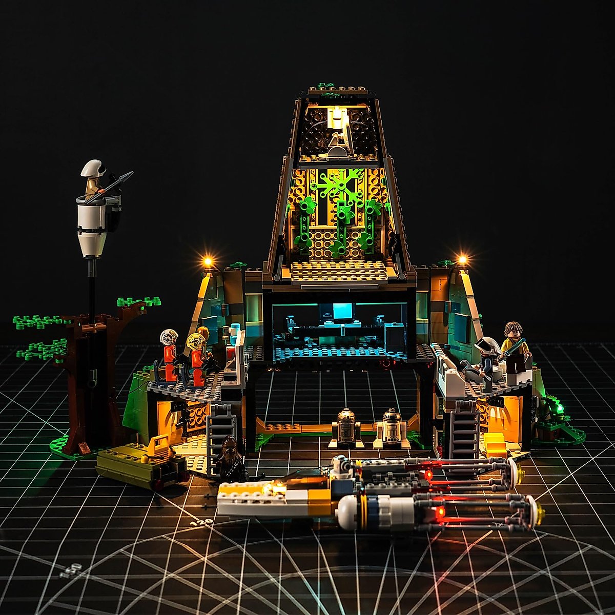 Hilighting Upgraded Led Light Kit for Lego A New Hope Yavin 4 Rebel Base Building Set, Remote Control Compatible with Lego 75365 Model for Adults, Fun Gift for Lovers (Model Not Included)