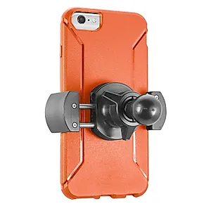 iBOLT Moto-Vise Holder w/ 25mm / 1-inch Ball for for All Industry Standard 1 inch / 25 mm mounts- Works w/Smartphones (iPhone X Max, iPhone Xr) from 2 inches to 4 inches Wide