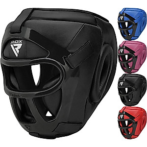 RDX Boxing Headgear MMA Muay Thai, Removable Face Grill, Head Gear for Sparring Grappling Martial Arts Kickboxing Taekwondo Karate BJJ Training