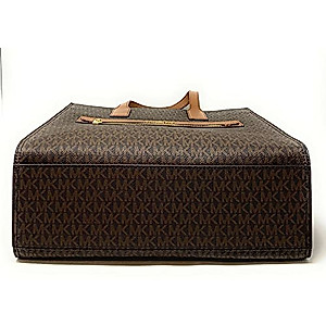 Michael Kors KENLY LARGTE TOTE SHOULDER BAG SATCHEL (Brown PVC)