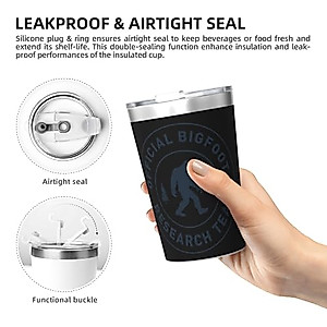 12oz Tumbler Vintage Bigfoot Forest Stainless Steel Cup With Straw And Lid Spill Proof Bulk Double Wall Vacuum Reusable Water Tumblers For Cold Hot Drink