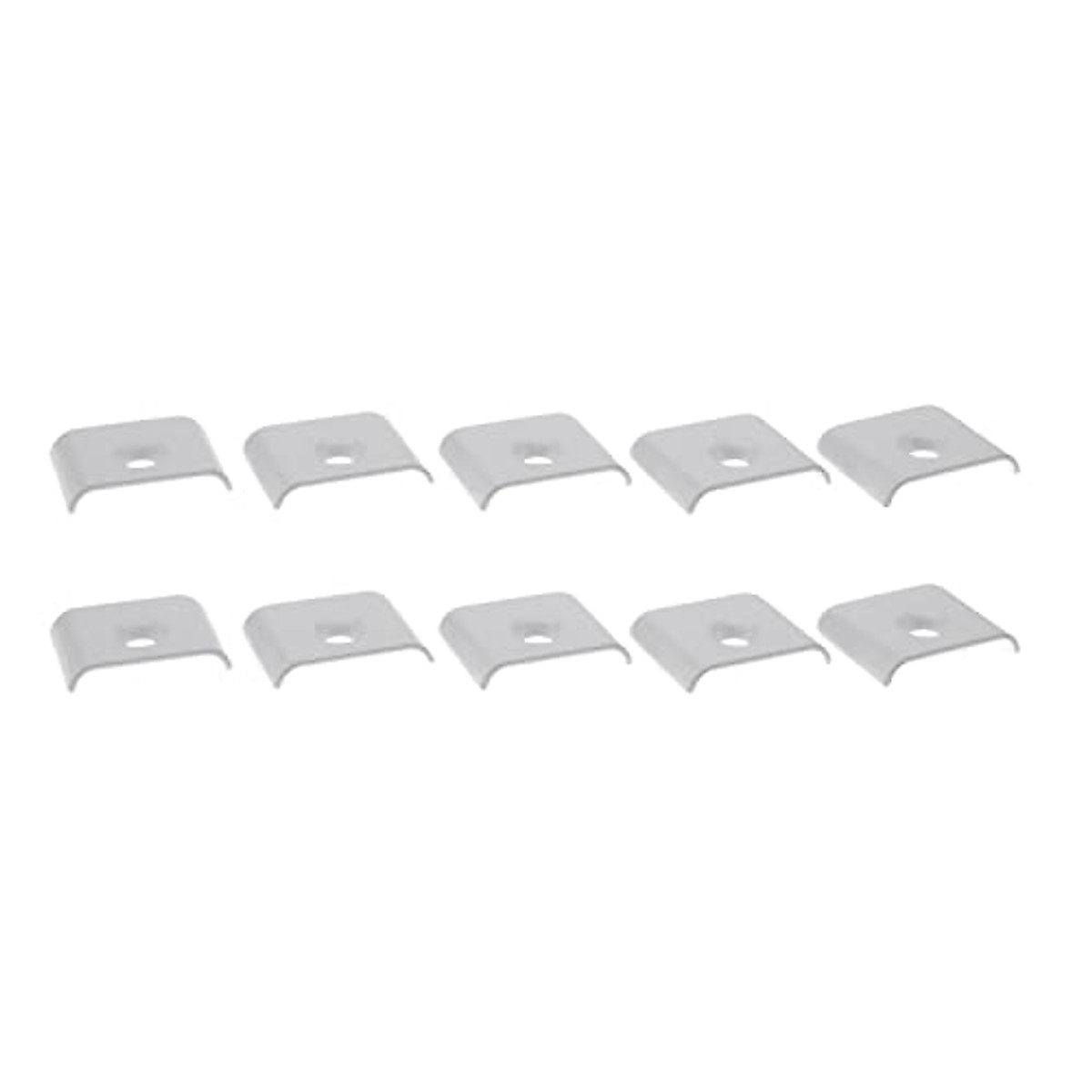 RV Trim End Caps Vinyl Trim Strips White Flat End Cap for RV Camper Trailer 1" Trim Molding with Screws 10 Pack