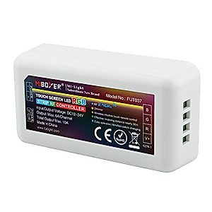 LGIDTECH FUT037 Miboxer RGB LED Strip Light 2.4GHz RF Wireless 4-Zone Controller Receiver Box,Used to 5050 2538 3528 LED Strips Light.Work with FUT096 B3 WL-Box1 Gateway,Compatible with Alexa via hub