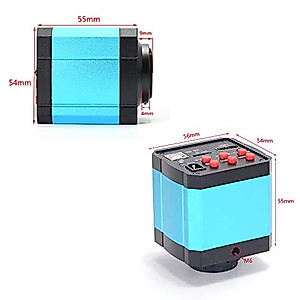 HAYEAR 14MP Monocular HDMI HD USB Digital Industry Video Microscope Camera Set Big Stereo Table Stand Zoom C-Mount Lens 144 LED Light (300X Zoon Lens)