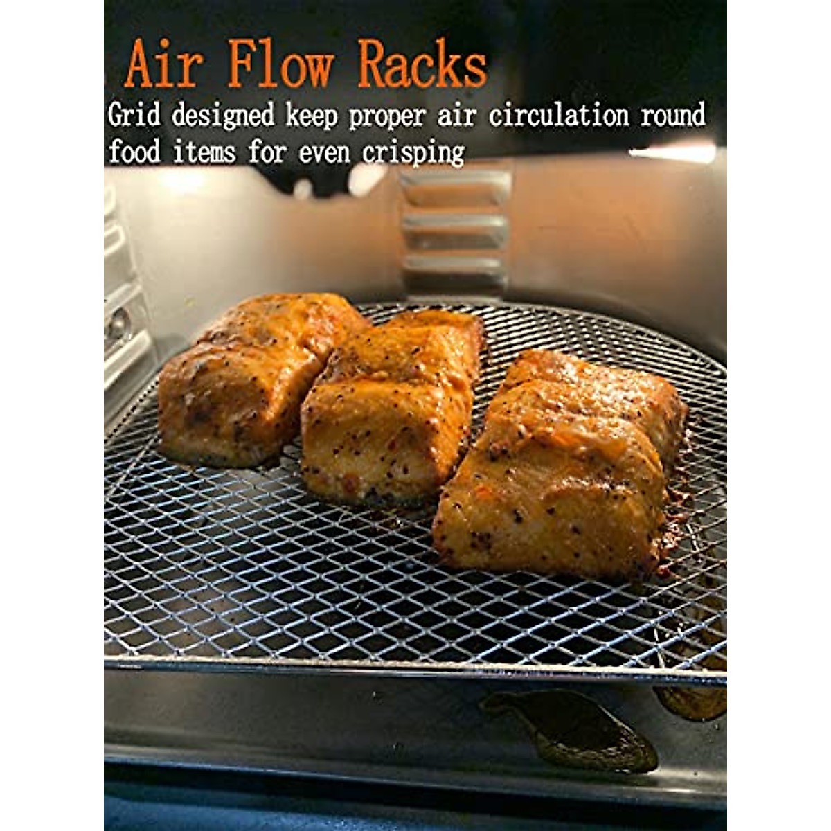 5 Pieces Dehydrator Racks Compatible for 6QT Power Air Fryer Oven,Chefman, Caynel, Air Flow Racks,Dehydrate Fruits and Meats,Air Fryer Oven Accessories