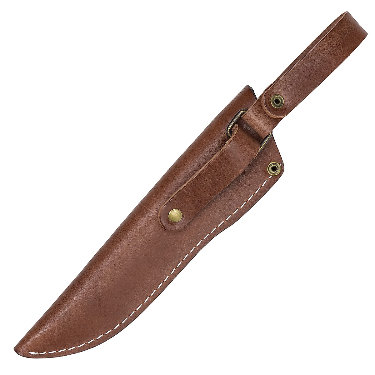 BPS Knives Belt Knife Sheath - Leather Sheath for Fixed Blade Knife - Outdoor, Hunting, Bushcraft, Camping Fixed Blade Knives - Leather Case with Belt Loop Clip