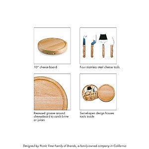 PICNIC TIME NHL Boston Bruins Circo Cheese Board and Knife Set - Charcuterie Board Set - Wood Cutting Board