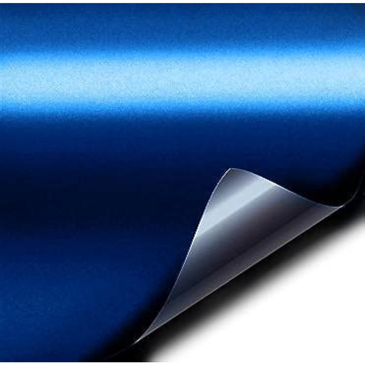 VViViD Blue Satin Chrome Vinyl Wrap Stretch Conform DIY Easy to Use Air-Release Adhesive (1ft x 5ft)