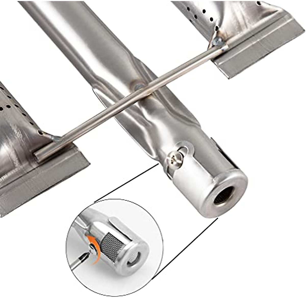 Votenli S1246C (3-Pack) 14.5" x 6.25" Stainless Steel Burner Replacement for American Outdoor Grill 24NB, 24NG, 24NP, 24PC, 30NB, 30PC, 36NB, 36PC