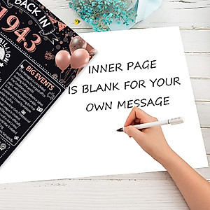 HOMANGA 40th Birthday Card for Women, 40th Birthday Gifts for Women, Jumbo 40th Bday Card For Wife Husband, Unique 40th Anniversary Card, Rose Gold 8x10 Inch