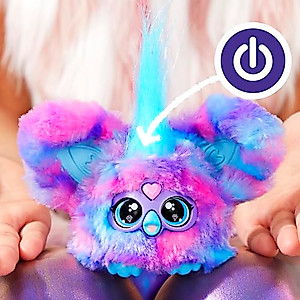 Furby Furblets Luv-Lee Mini Friend, K-Pop Music, Speaks Only Furbish, Electronic Plush Toys for Girls & Boys, Interactive Pets, Purple & Blue, Easter Basket Stuffers, 6+