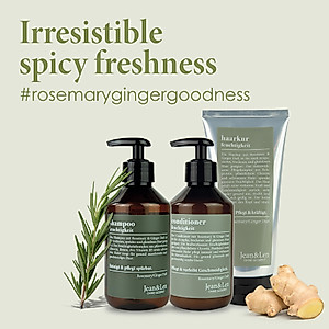 Hair care Set Rosemary Ginger by Jean&Len, Contains Shampoo, Conditioner + Treatment for bright & healthy hair, with natural ingredients, vegan, 5 Fl. Oz.