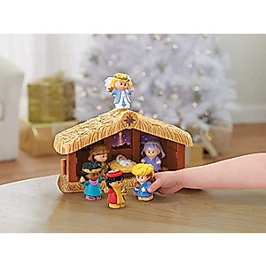 Fisher-Price Little People Deluxe Christmas Story, Nativity Playset with Light, Music and Figures for Toddlers Ages 1 and Up