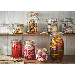 Kilner 0025.512 Square Glass Clip Top Preservation Jar, 1.5L, Transparent