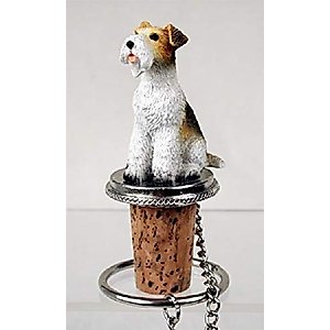 Conversation Concepts Wire Fox Terrier Red Bottle Stopper