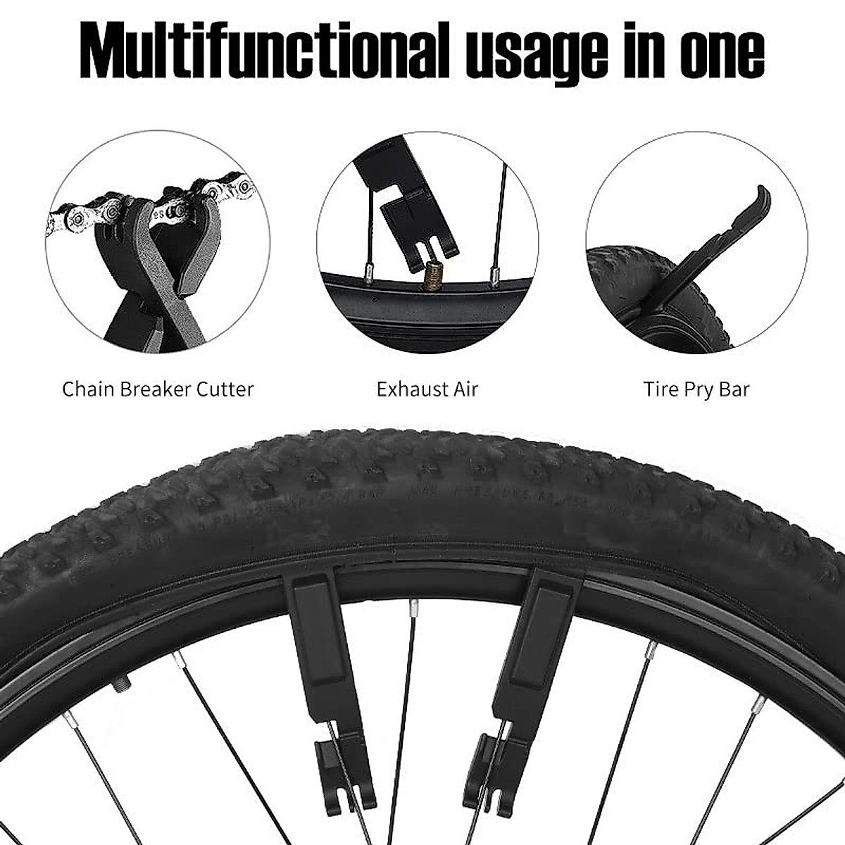 YÁSEZ 2Pairs of Bicycle Tire Tyre Lever MTB Road Bike Tyre Spoon Demolition Pliers Bike Cycling Wheel Repairs Tools