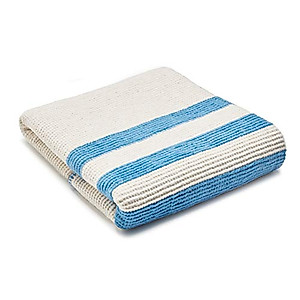 Arus Cotton Blend Soft Throw Blanket for Bed, Sofa, Couch Whisper Blue 50x67