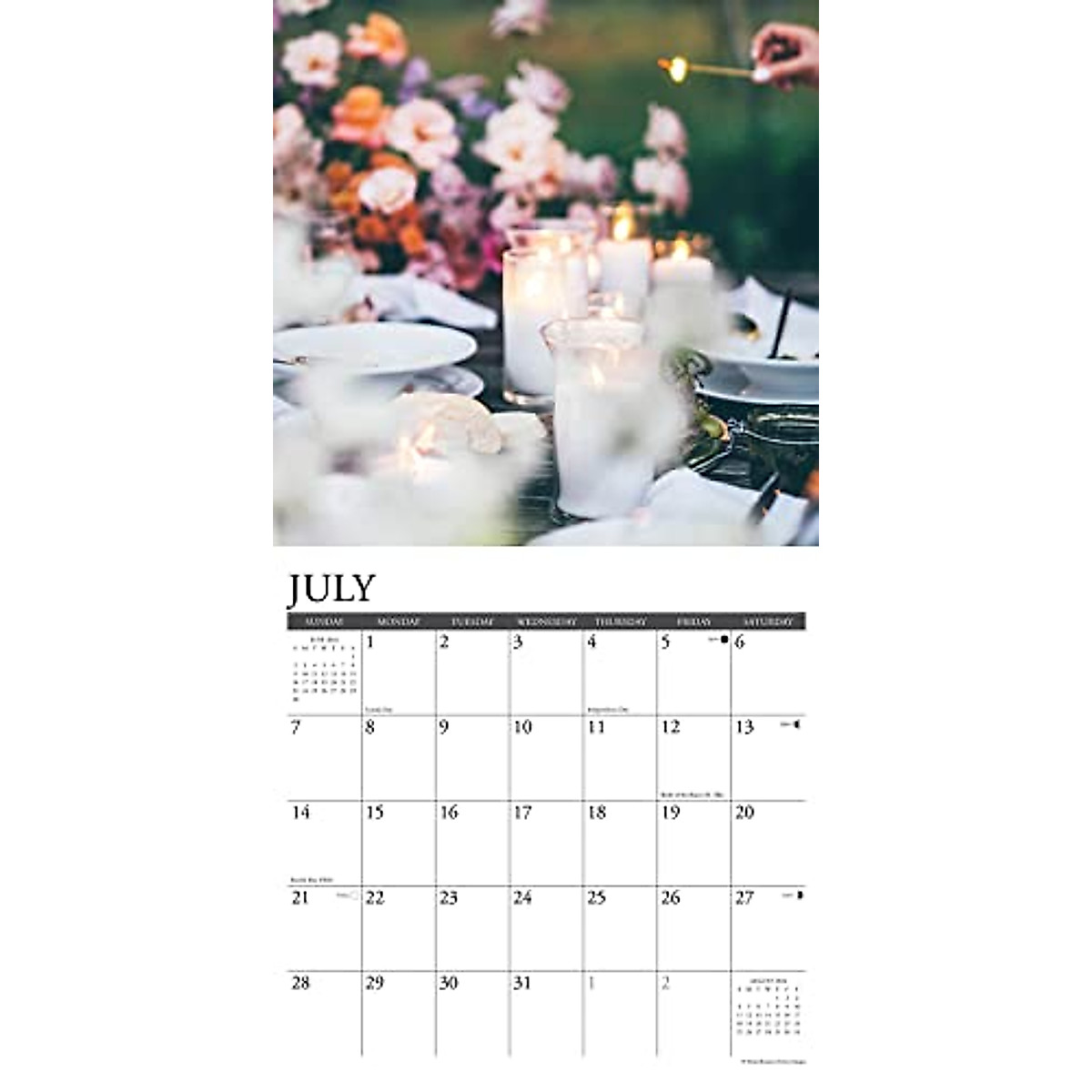 Willow Creek Press Country Chic Monthly 2024 Wall Calendar (12" x 12")