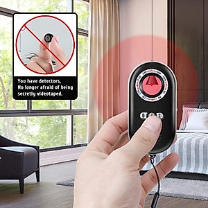 XinYu Anti-Spy Hidden Camera Detector Infrared Portable Safesound Personal Alarm 3-in-1 Functionality Defense Emergency Alert with Mini LED Flashlight for Home Hotel Travel Suitcase Security Box